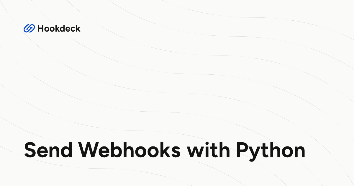 Send Webhooks with Python